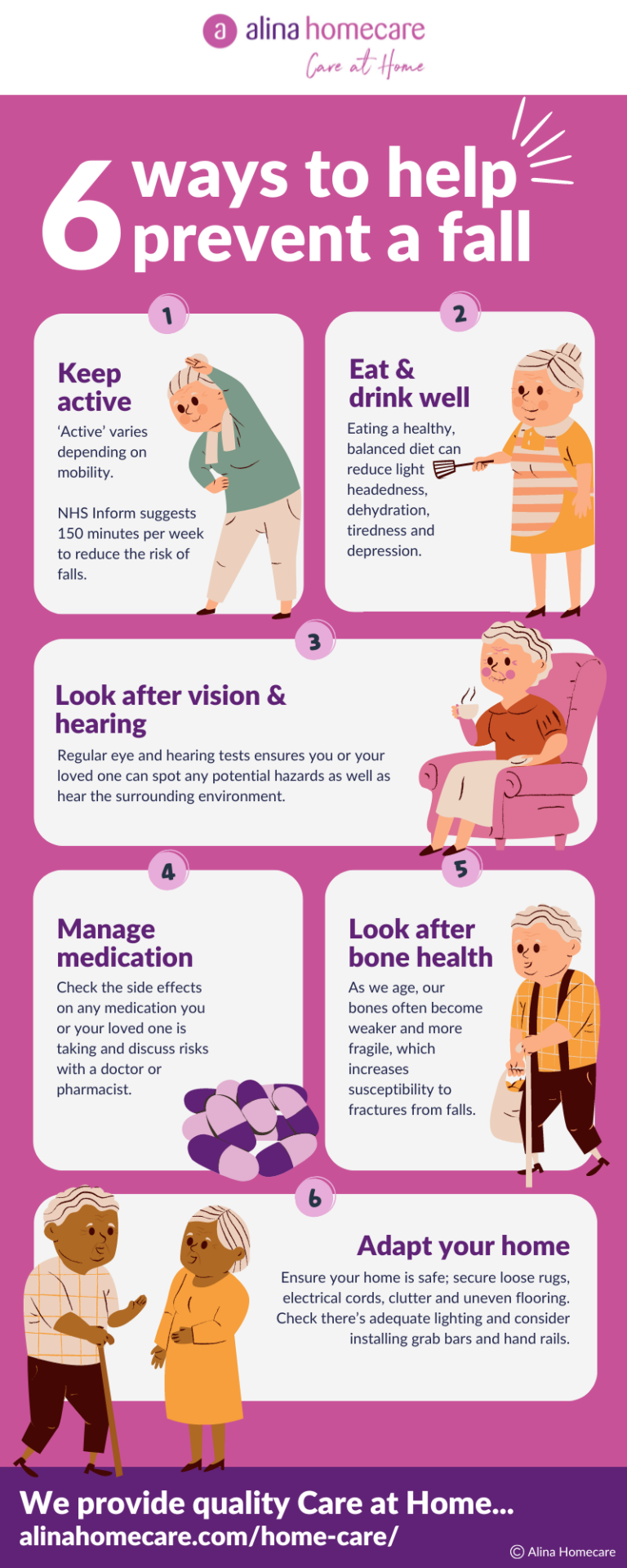 Falls prevention for elderly people | Alina Homecare